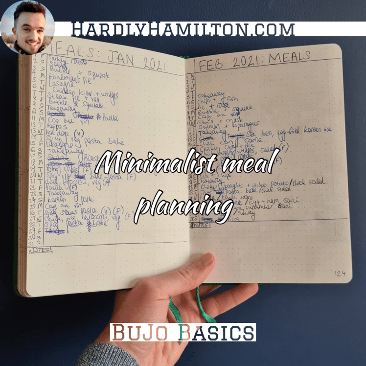 A minimalist’s guide to mastering meal planning | BuJo Basics – Hardly ...